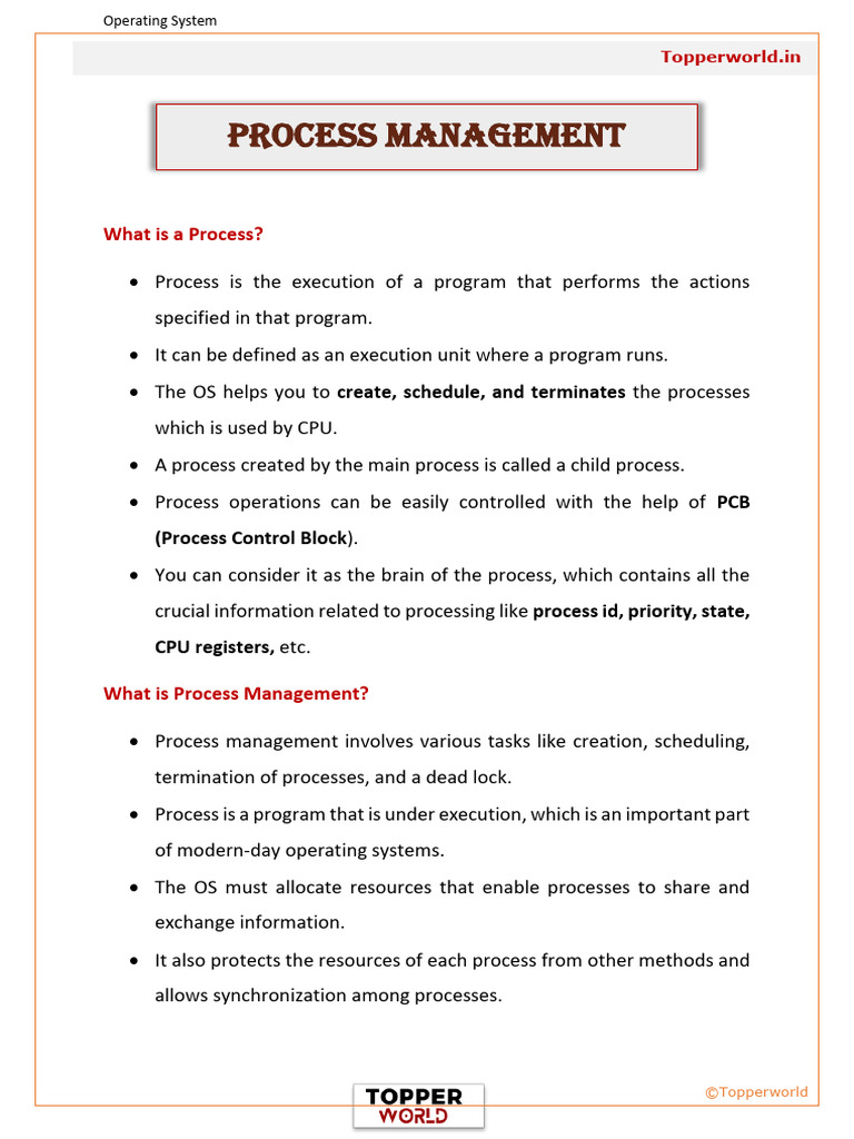 OS-Process-Management | PDF | Scheduling (Computing) | Process (Computing) OS-Process-Management | PDF | Scheduling (Computing) | Process (Computing)