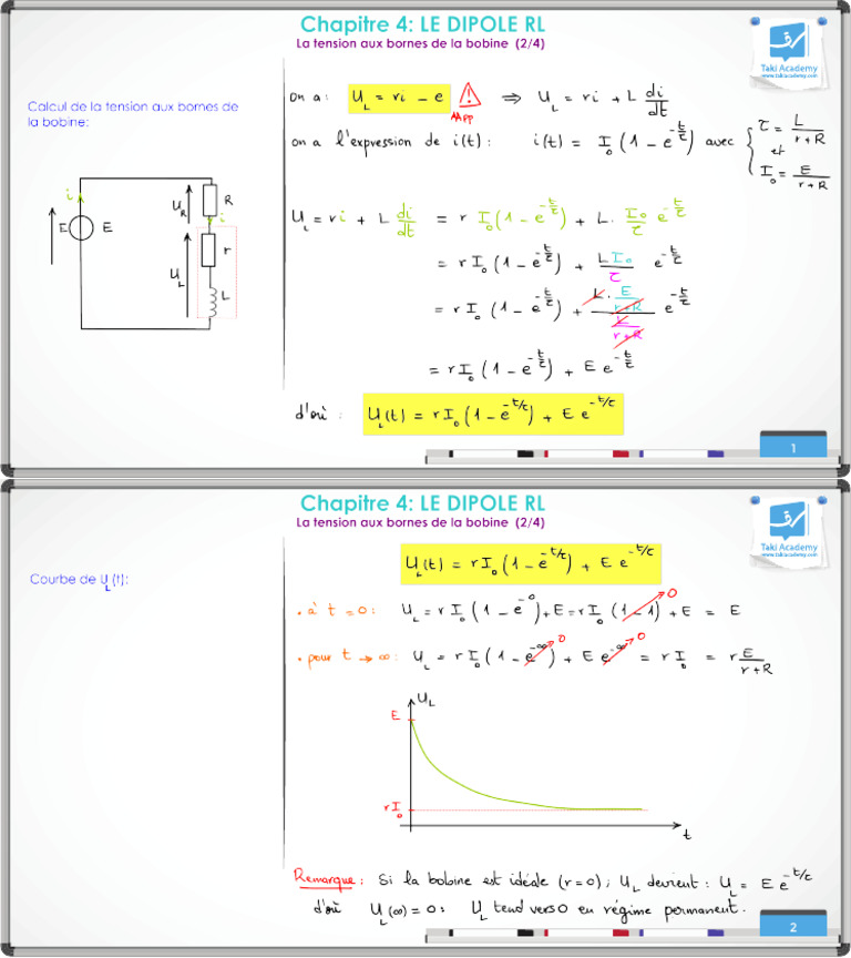 La tension aux bornes de la bobine | PDF
