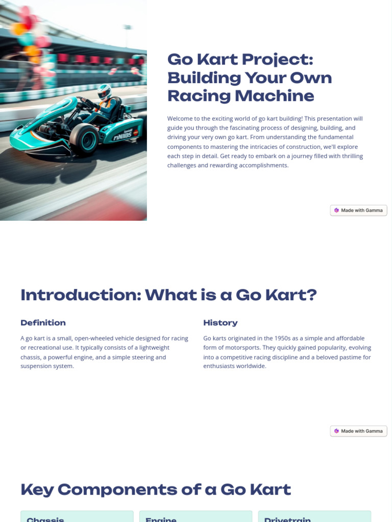 Build Your Own Go Kart Guide | PDF | Brake | Steering