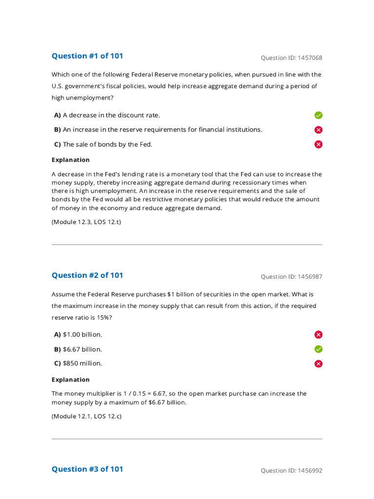 Reading 12 Monetary and Fiscal Policy - Answers | PDF | Fiscal Policy ...