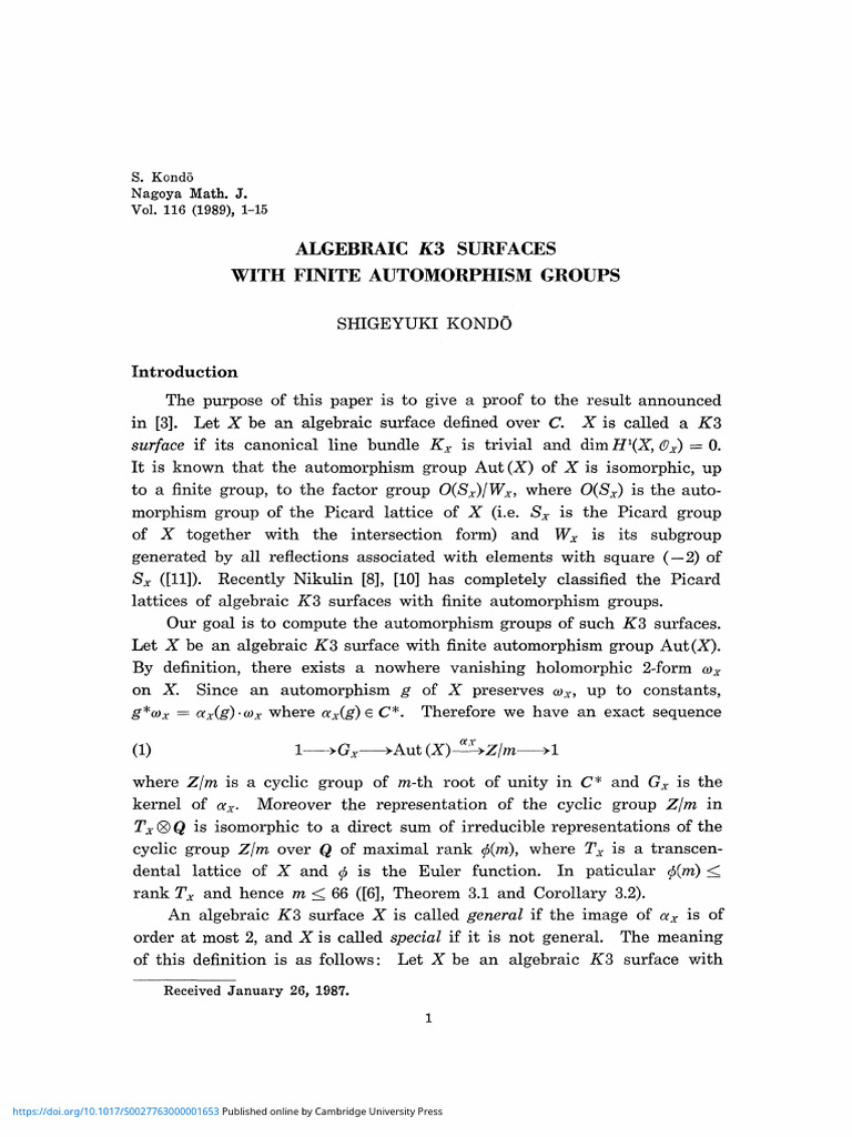 algebraic-k3-surfaces-with-finite-automorphism-groups | PDF | Group (Mathematics) | Group Theory