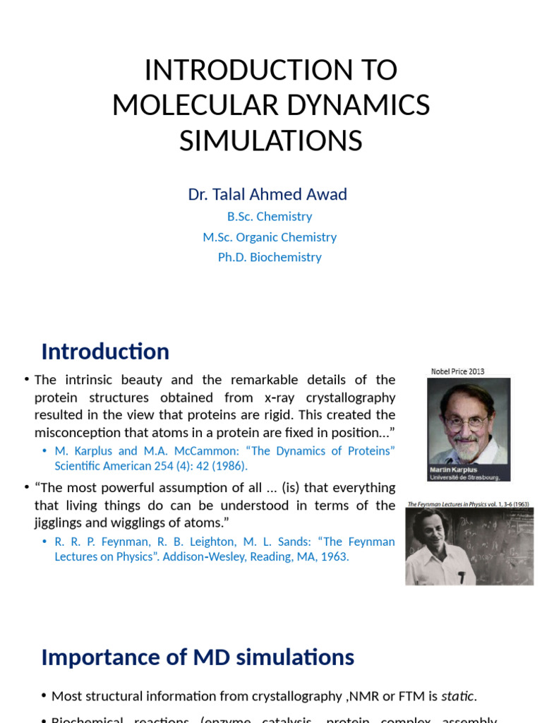 MDS-1 | PDF | Force Field (Chemistry) | Molecular Dynamics