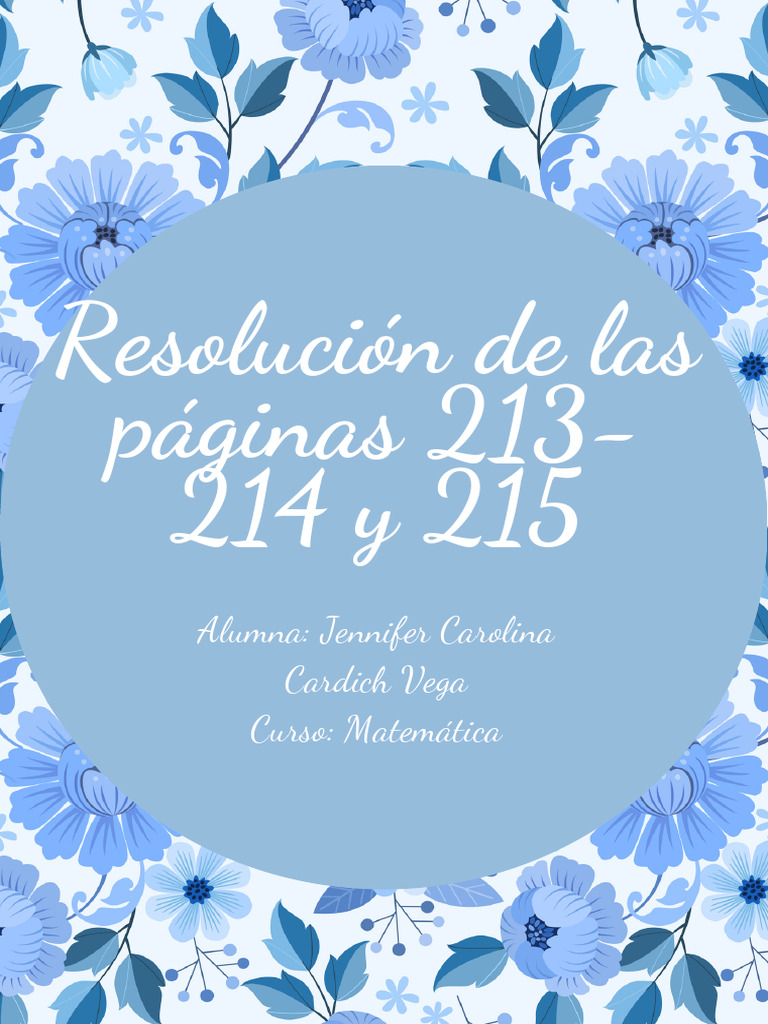 Resolución de Las Páginas 213-214 y 215 Libro de Actividades 3B | PDF
