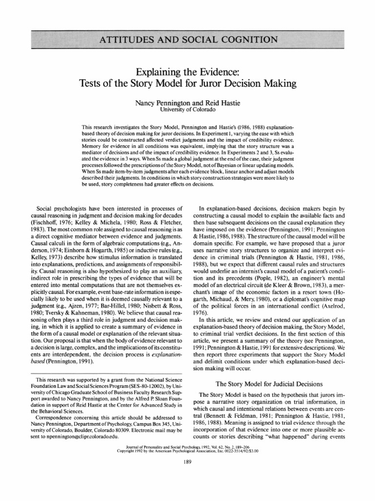 Pennington Hastie | PDF