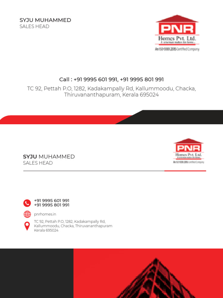 PNR Business Card design | PDF