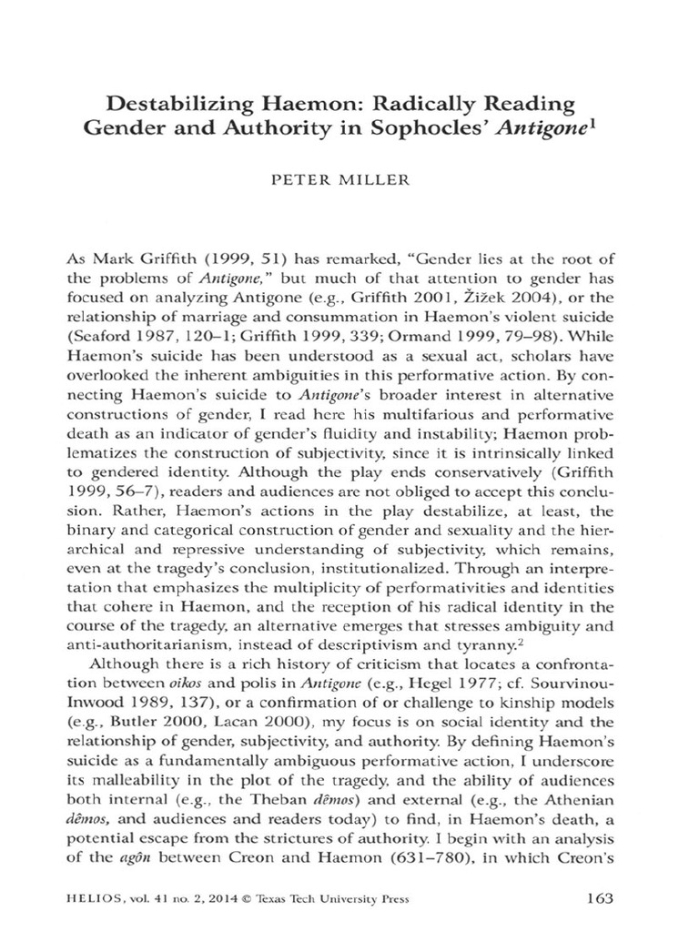 Destabilizing Haemon Radically PDF | PDF