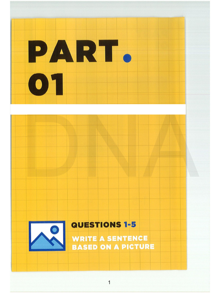 TOEIC Writing Part 1 Practice Guide | PDF