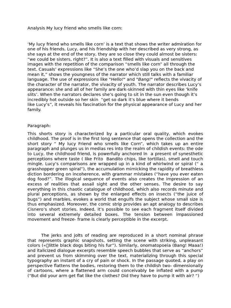 Ode to My Friend Lucy | PDF