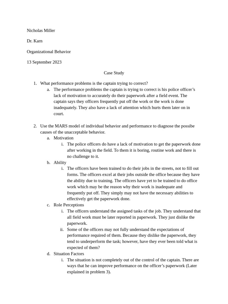 Case Study 2 | PDF | Motivational | Motivation