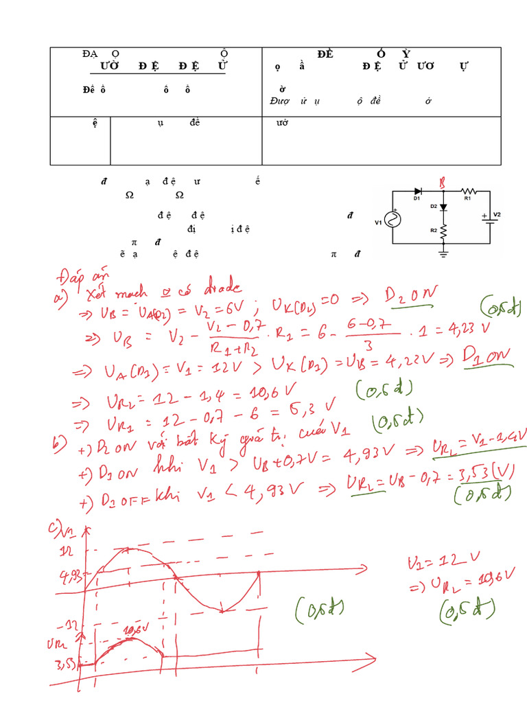 Đề 2 cuối kỳ EE2110 2023.1 - DA 3 | PDF