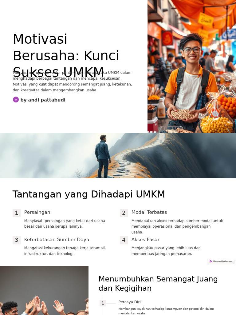 Motivasi Berusaha Kunci Sukses Umkm Pdf