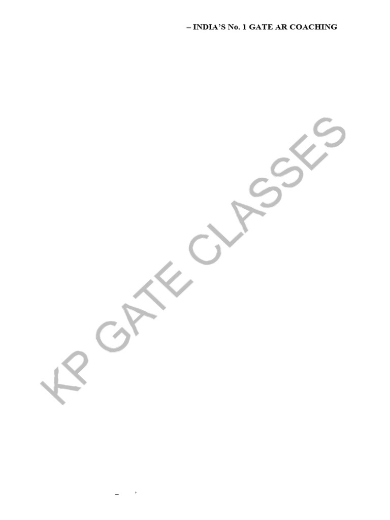 KP Gate Classes, New Delhi - India'S No. 1 Gate Ar Coaching | PDF | Elevator | Fire Safety