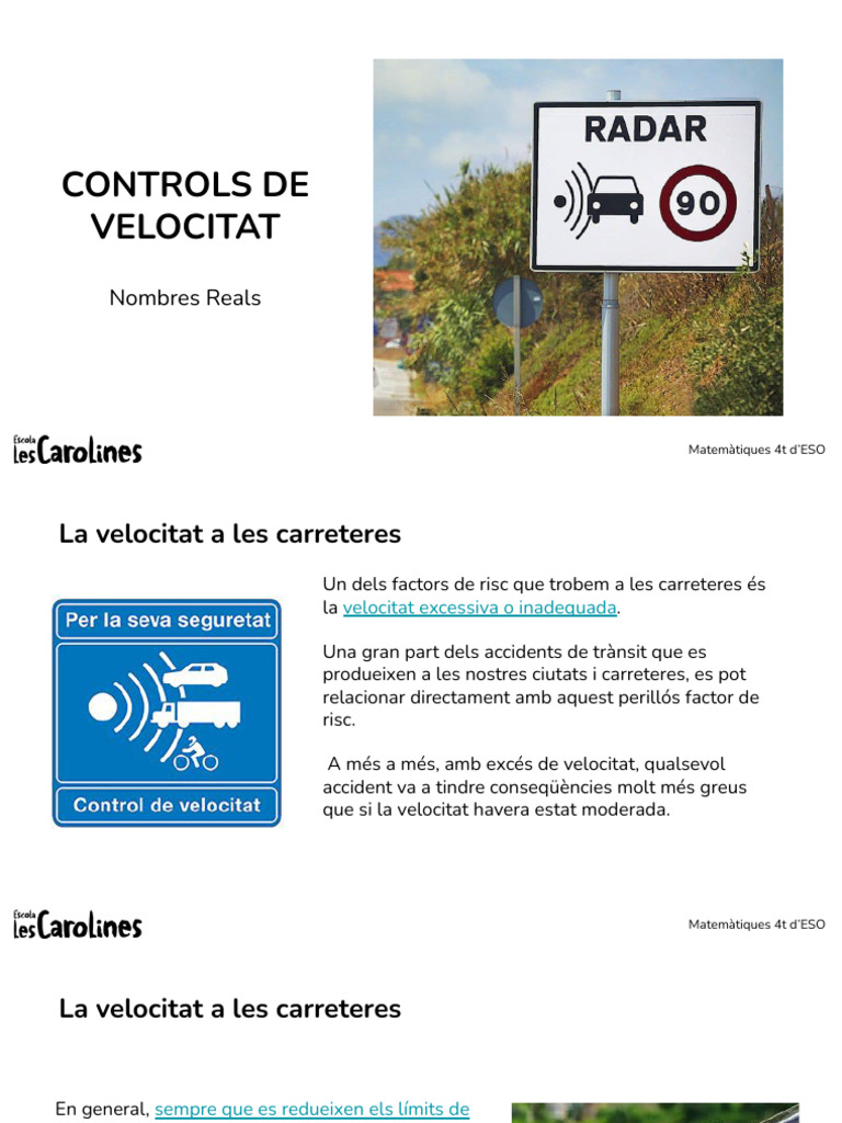Els Controls de Velocitat | PDF