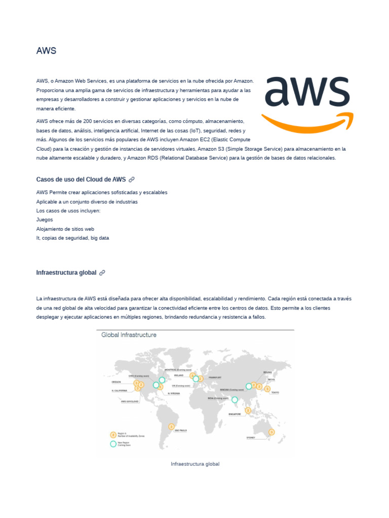01.AWS | PDF | Servicios web de Amazon | Computación en la nube
