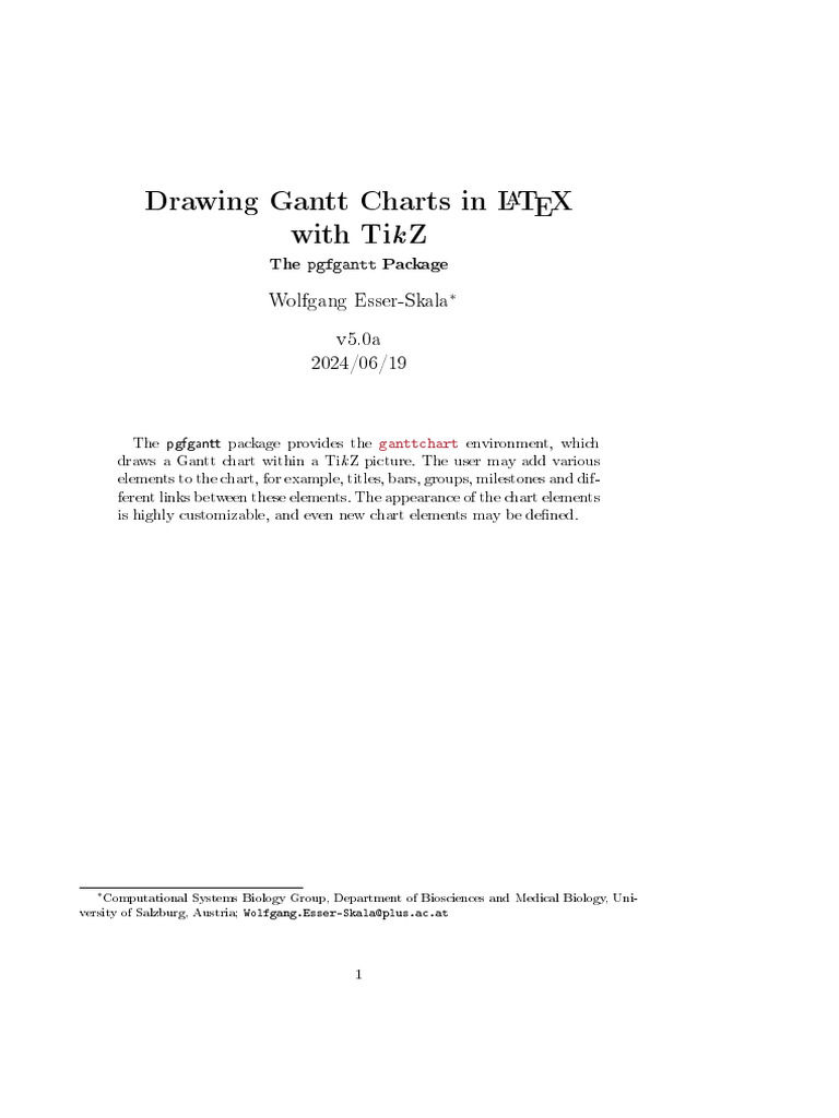Create Gantt Charts with pgfgantt in LaTeX | PDF | Software Engineering ...