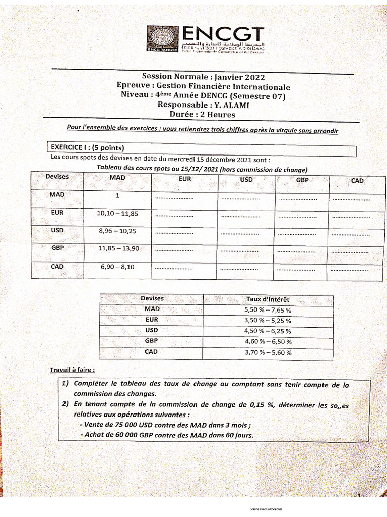 exam gfi janvier 2022 | PDF