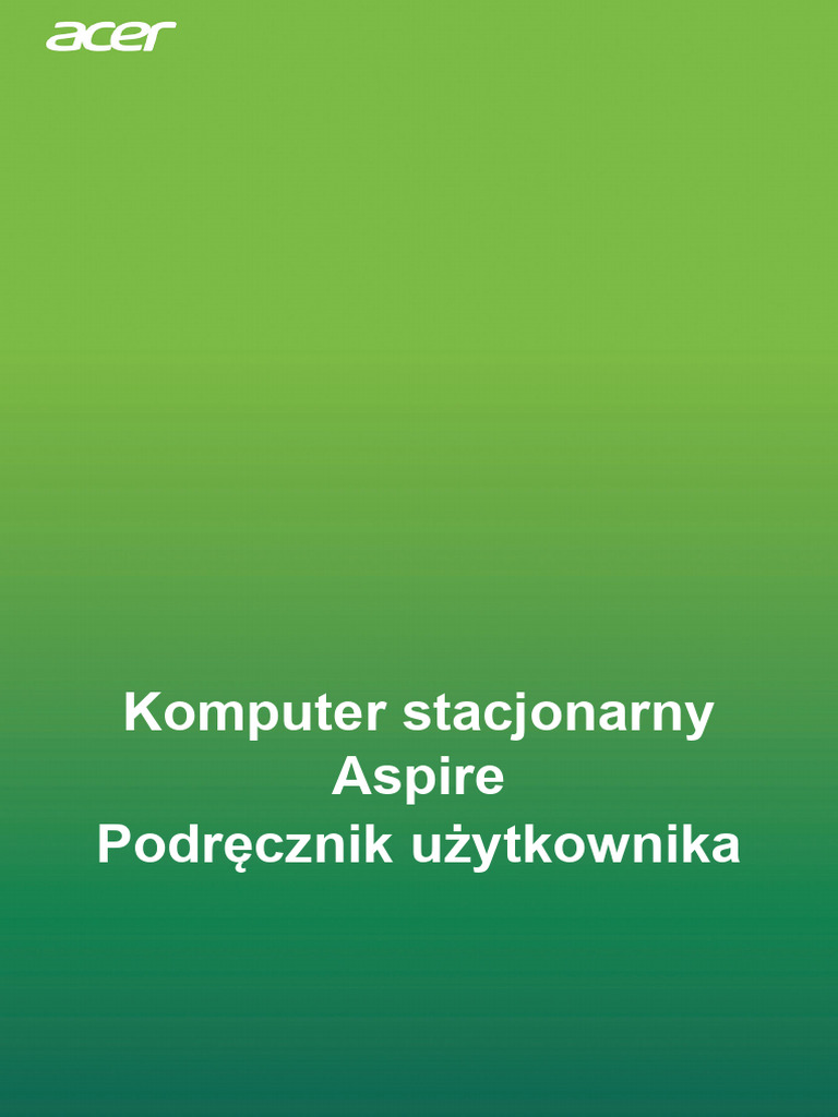 Instrukcja Obslugi Komputer ACER Revo Box RB610 | PDF