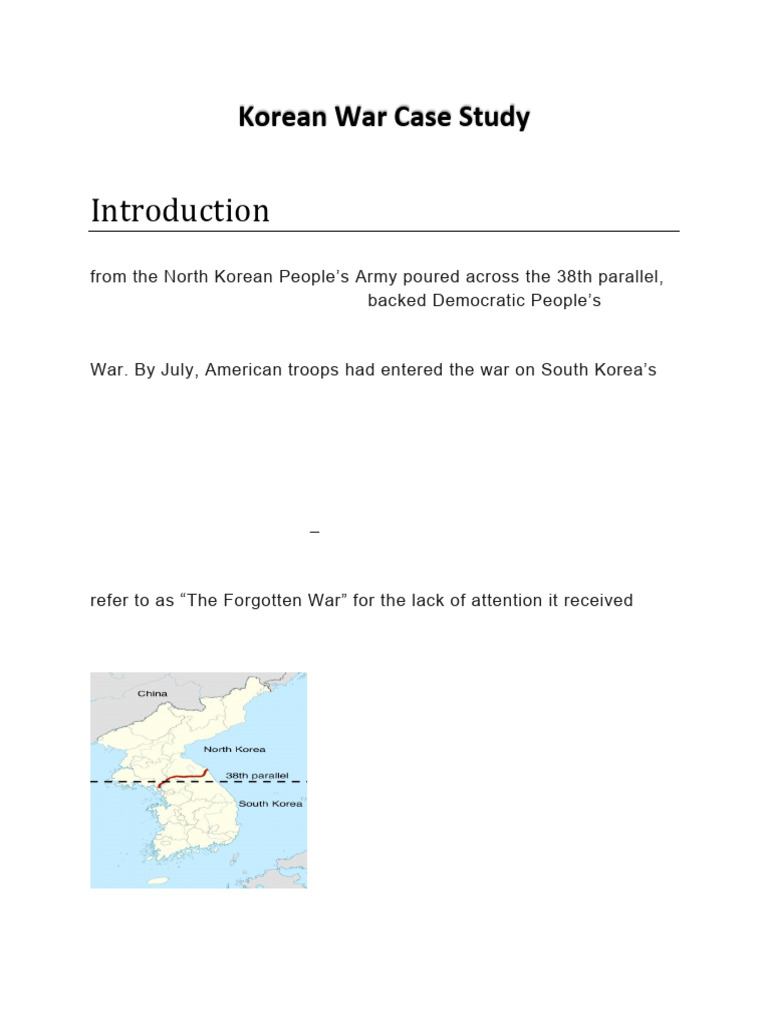 Korean War Case Study | PDF | Korean War | North Korea