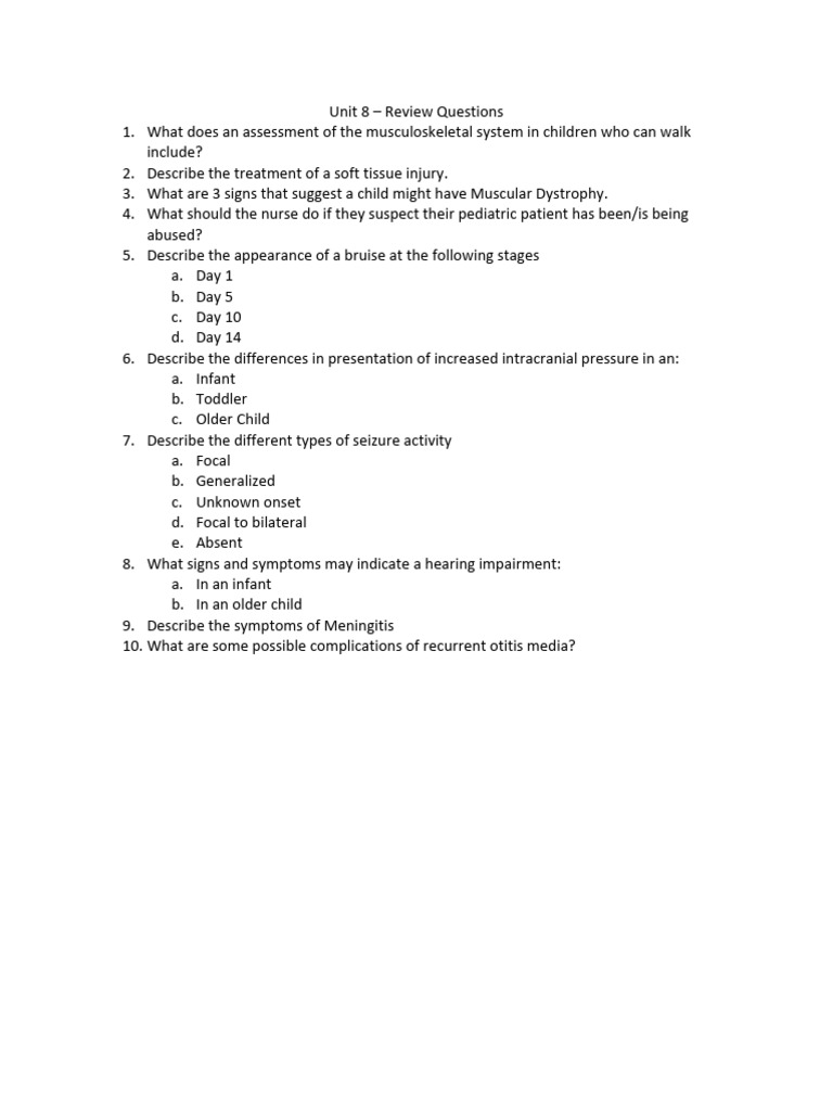 Unit 8 - Review Question | PDF