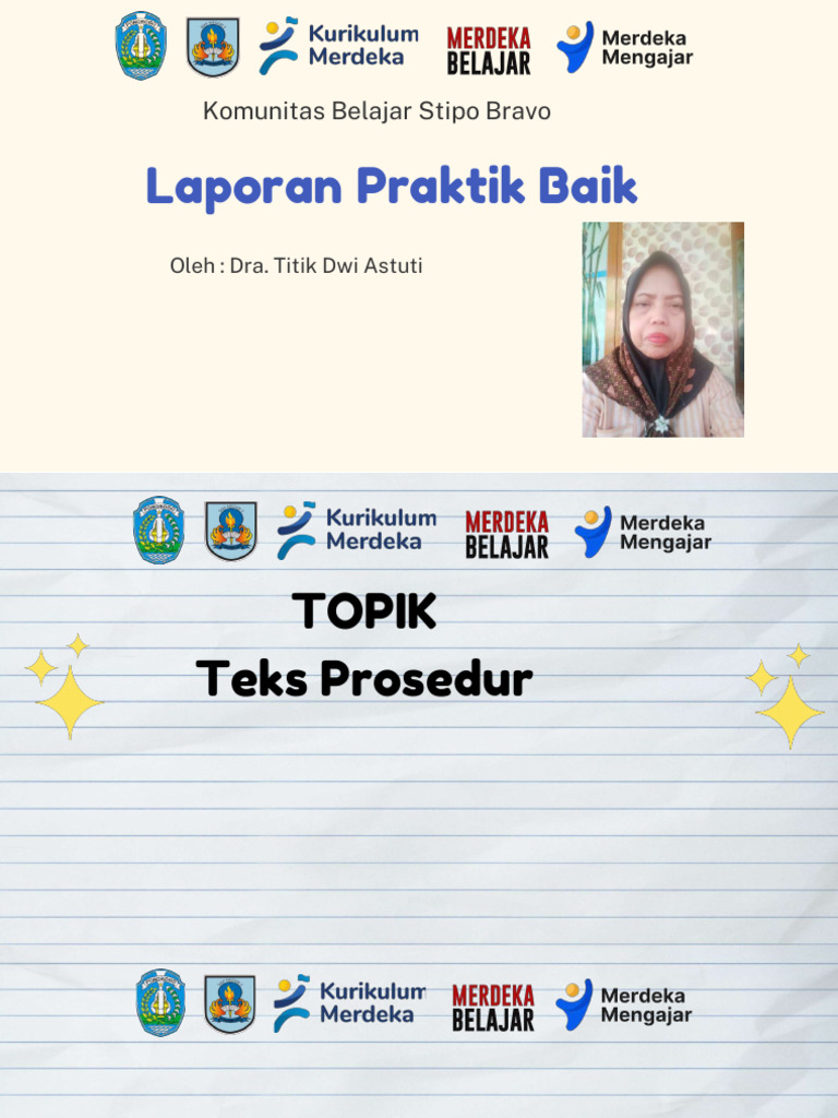 Dra. Titik Dwi Astuti ppt praktik baik stipo bravo | PDF