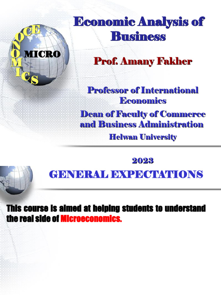 Economic Analysis Lecture - 1 | PDF | Economics | Capital (Economics)