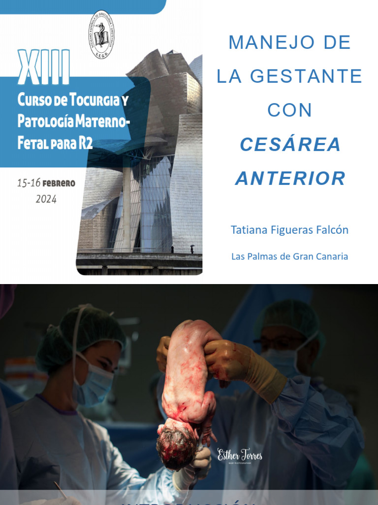 Manejo de Gestantes con Cesárea Previa | PDF | Parto | Seccion de cesárea