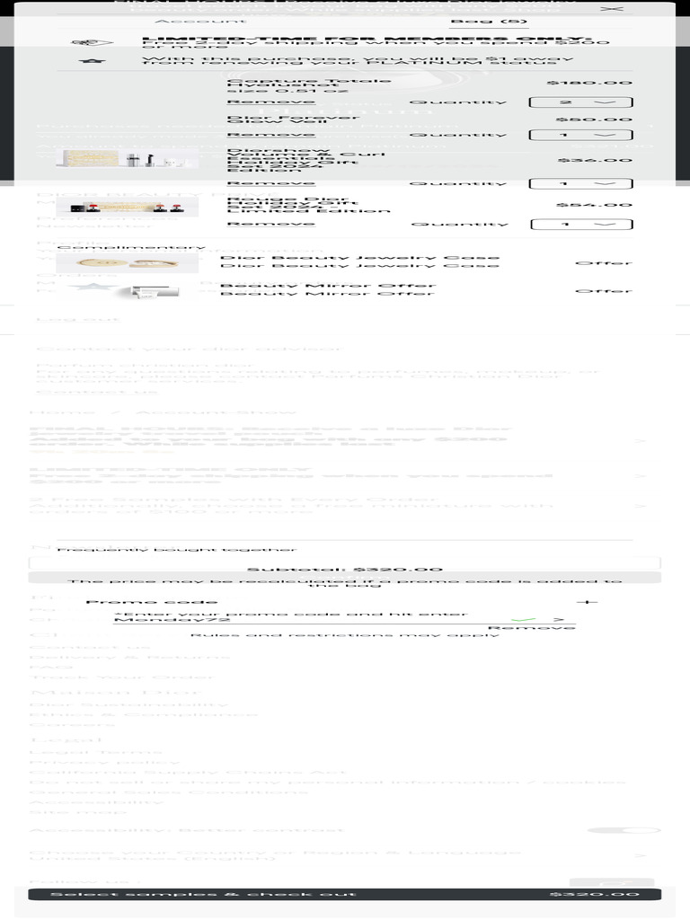 Dior Platinum Status & Rewards Overview | PDF