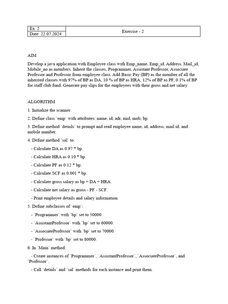 SandhyaP Exercise2 | PDF | Interest | Loans