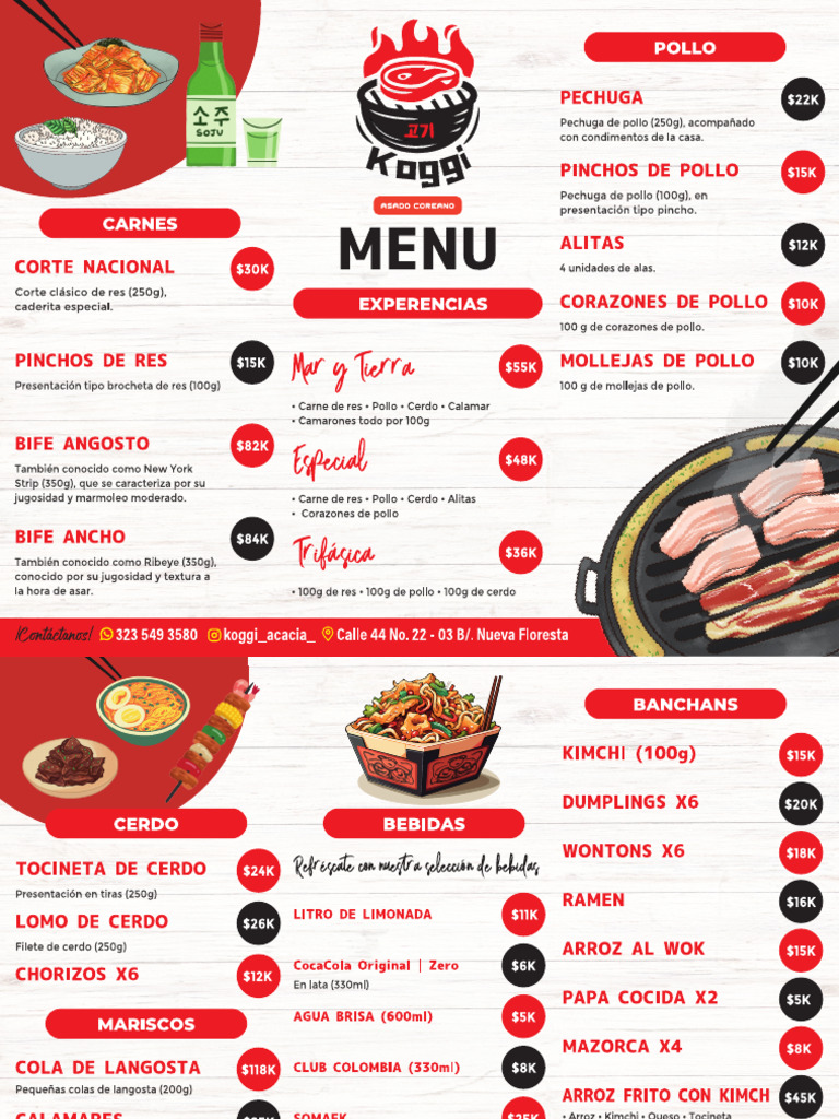 Carta Menú Koggi (Actualizado) | PDF