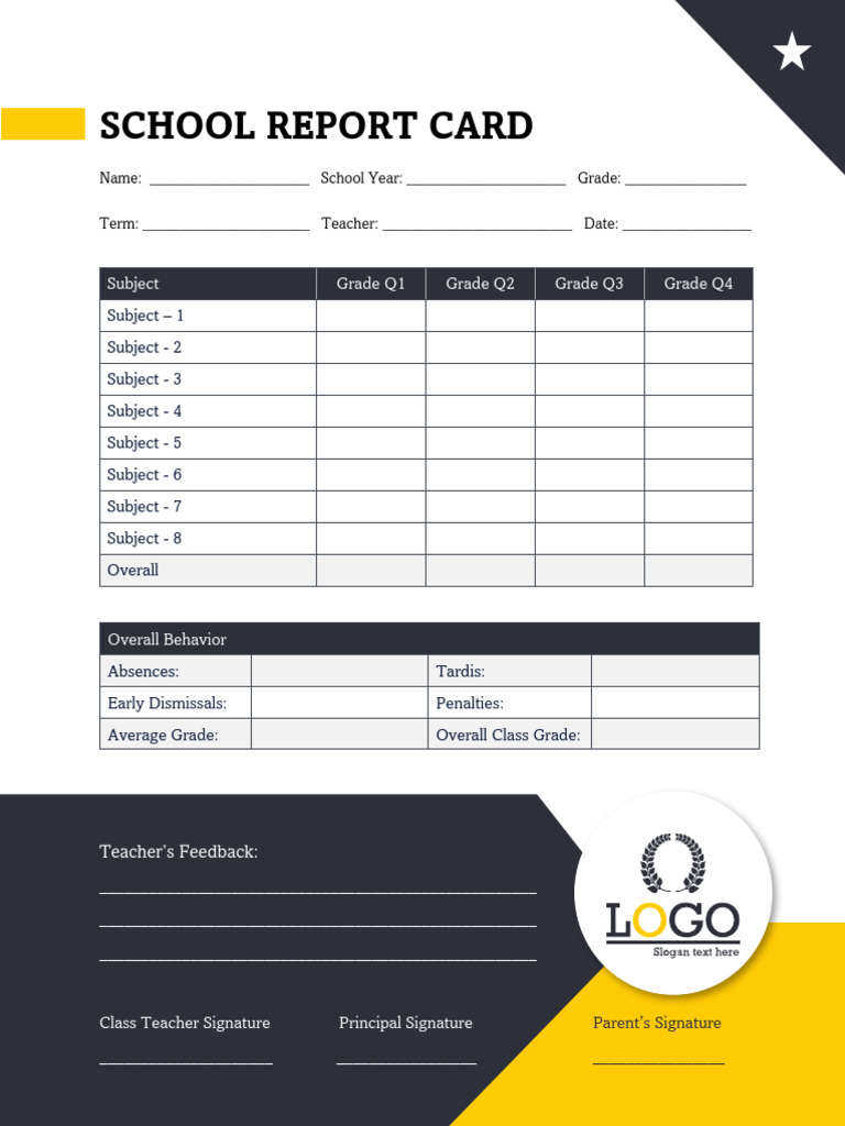 high-school-report-card-template | PDF