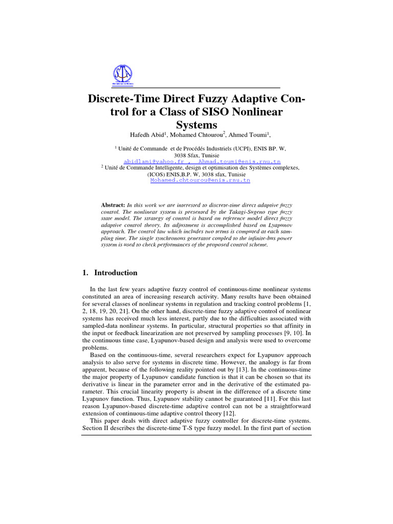sta-09_SAC_729 | PDF | Control Theory | Discrete Time And Continuous Time sta-09_SAC_729 | PDF | Control Theory | Discrete Time And Continuous Time