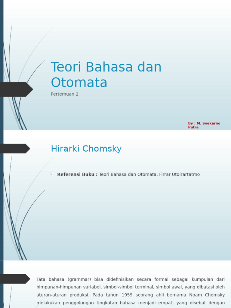 Hirarki Chomsky dalam Tata Bahasa | PDF