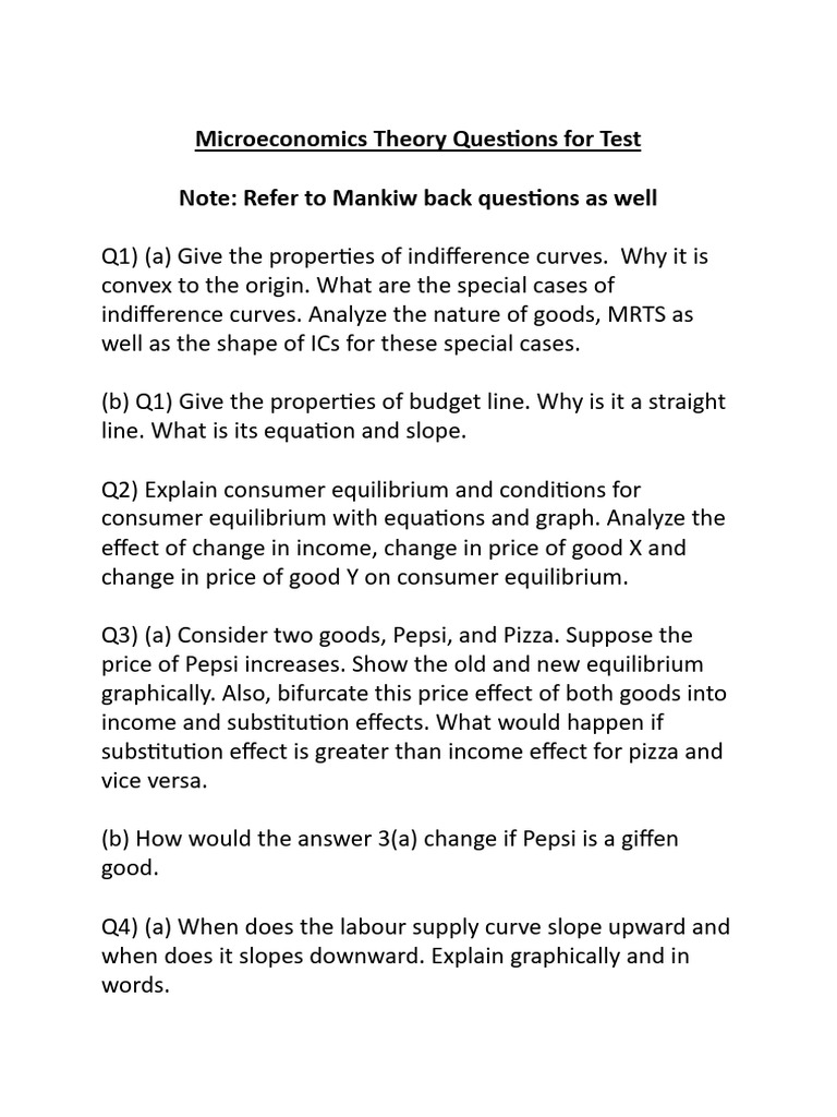 Microeconomics Theory Assignment Unit 2 | PDF