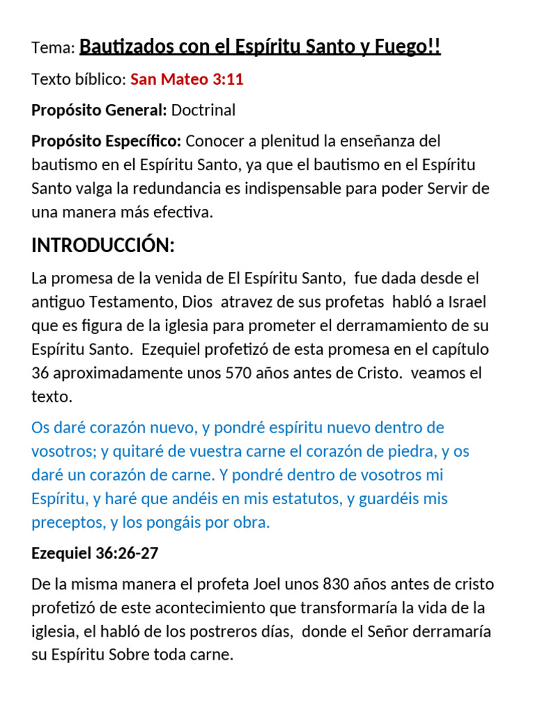 Bautizados Con El Espíritu Santo y Fuego | PDF | espíritu Santo | Bautismo Con El Espiritu Santo