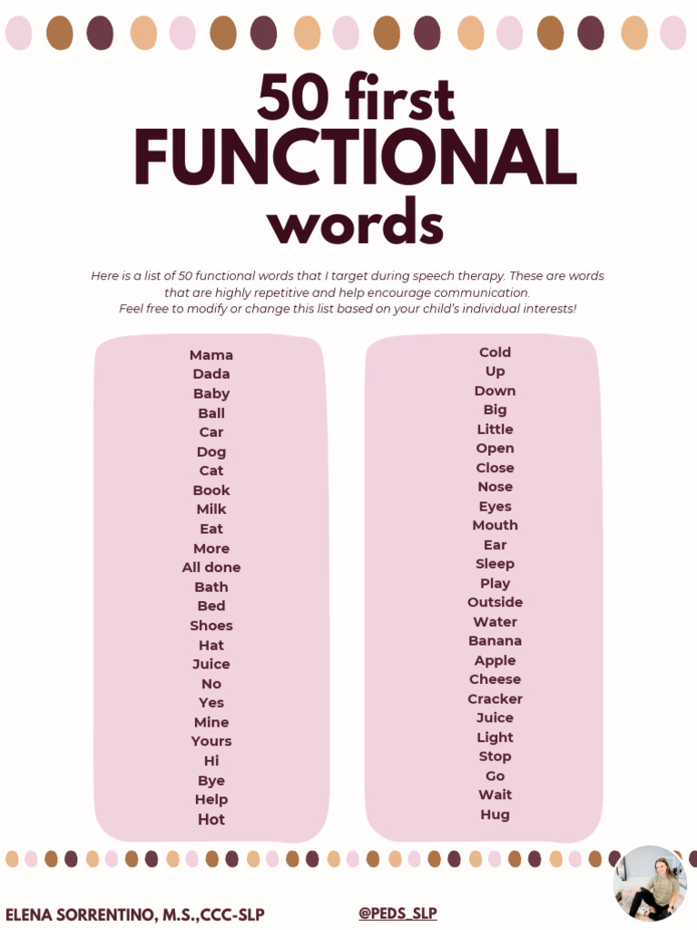 50 First Words Freebie | PDF