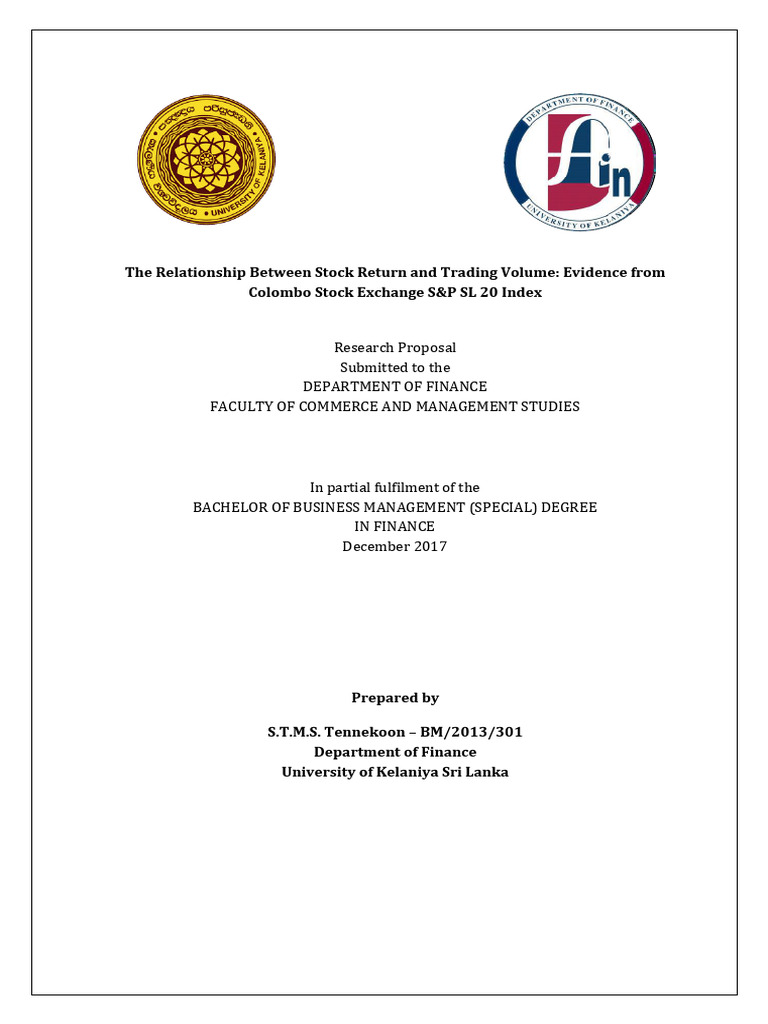 Research Proposal - Subhanie | PDF | Regression Analysis | Ordinary Least Squares