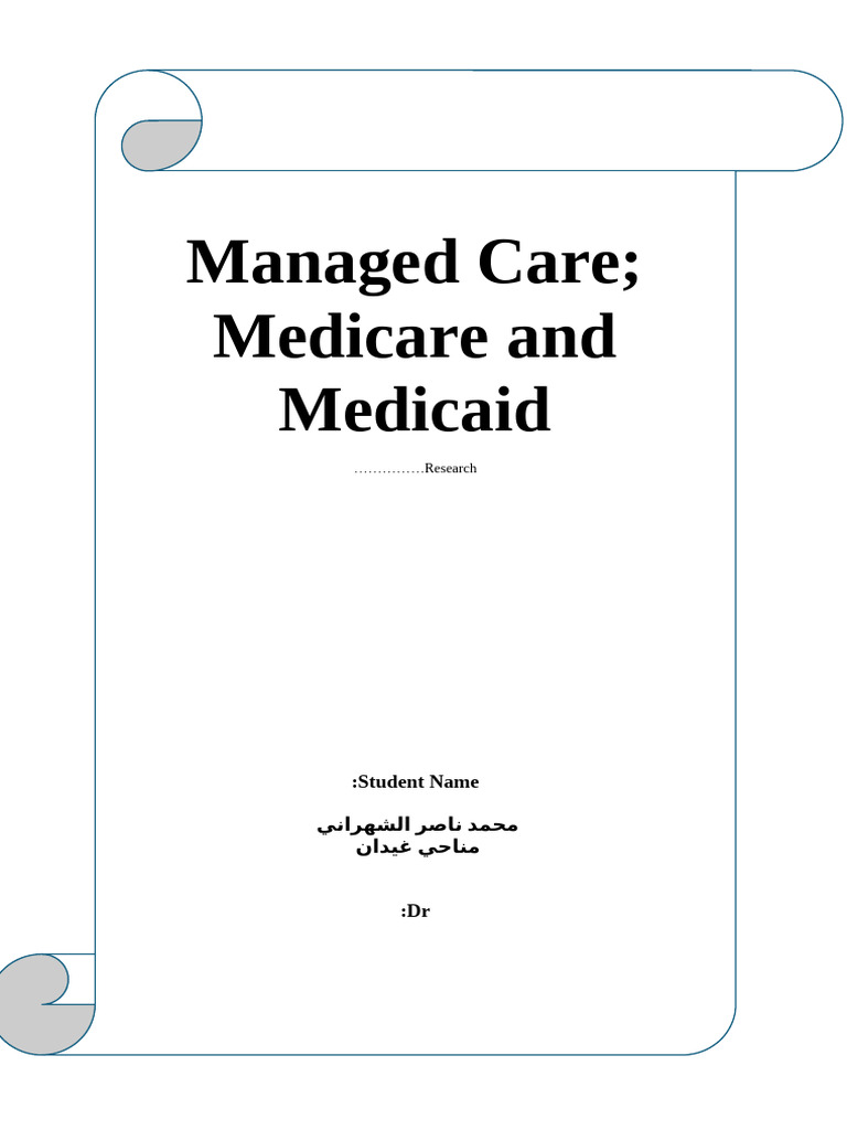 Medicare and Medicaid Managed Care Overview | PDF | Medicaid | Medicare ...