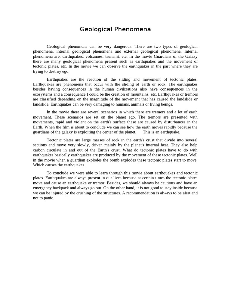 Geological Phenomena | PDF