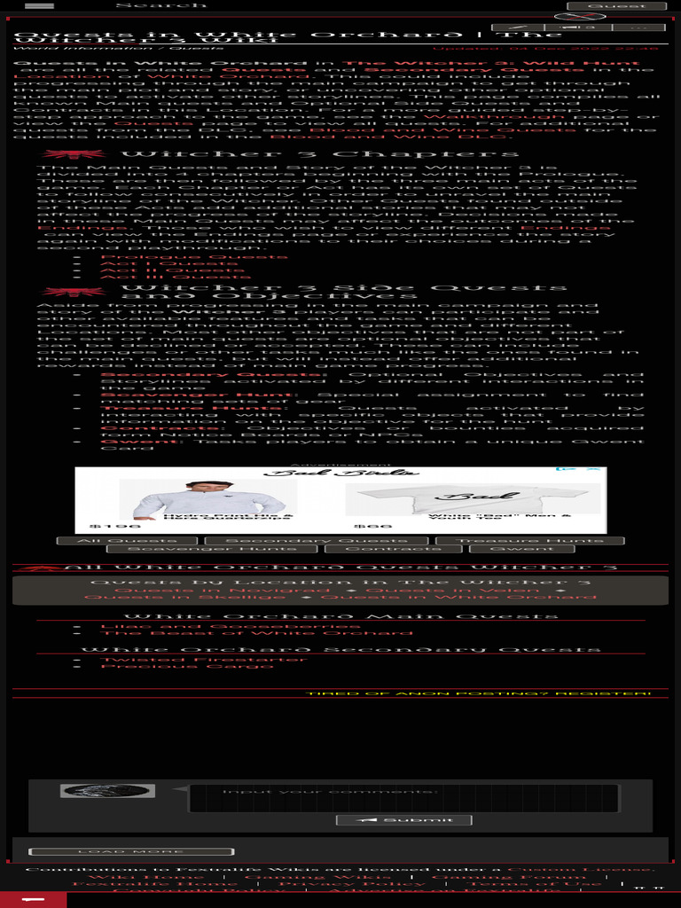 Quests in White Orchard The Witcher 3 Wiki | PDF | Role Playing Video Games