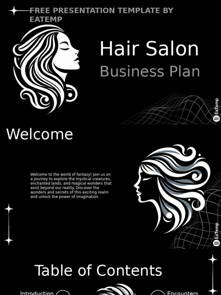 Hair Salon Business Plan PowerPoint Template by EaTemp | PDF | Elves ...