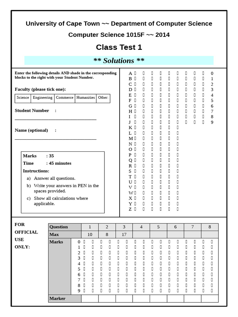 CSC1015F_2014_test1_solutions | PDF | Python (Programming Language ...