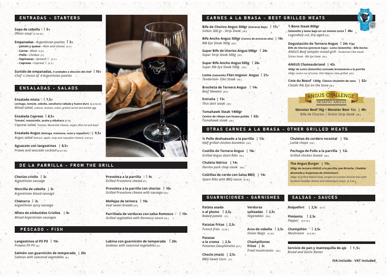 Menú Angus Puerto Marina | PDF | Parilla | Cocina
