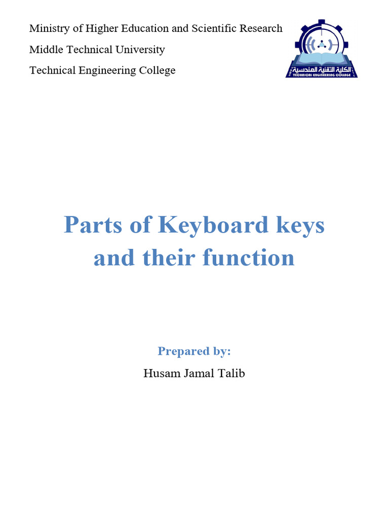 Parts of Keyboard keys and their function+computer | PDF