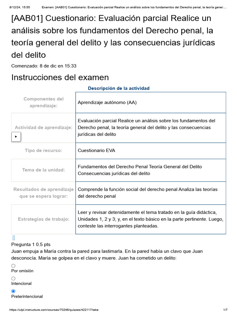 Derecho Penal Parte General Cuest 2 | PDF | Derecho penal | Castigos