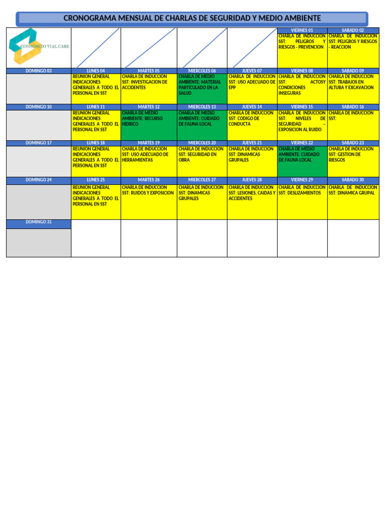 Cronograma de Actividades - Dic 2023 | PDF