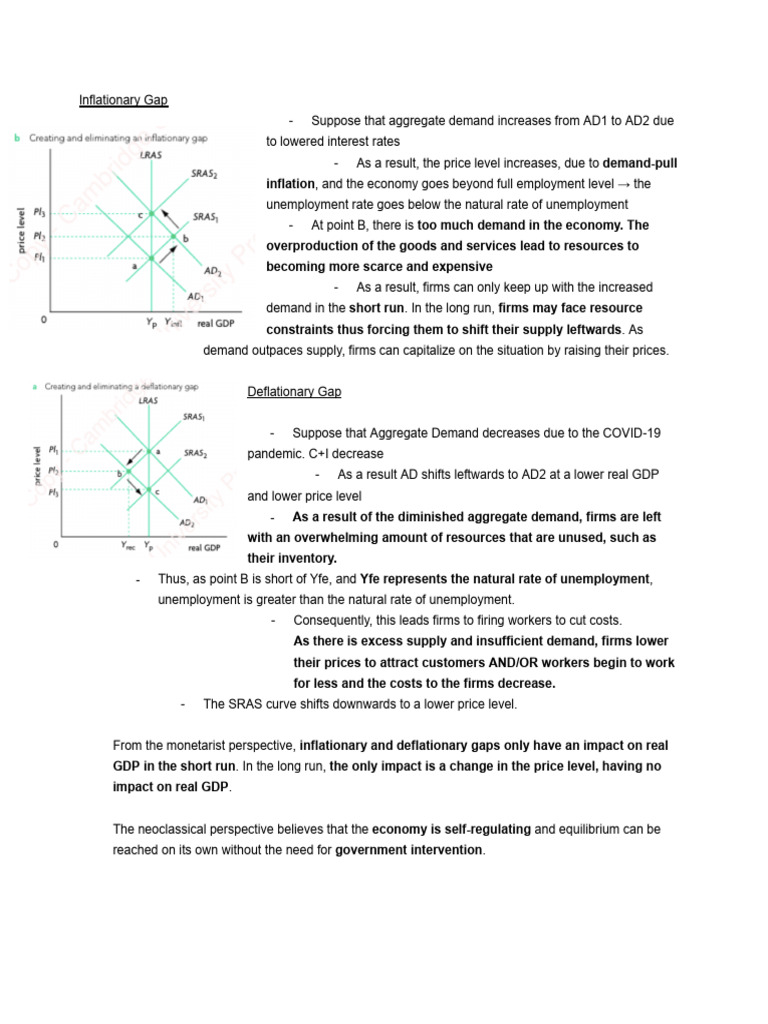 Macroeconomics Review | PDF | Deflation | Keynesian Economics