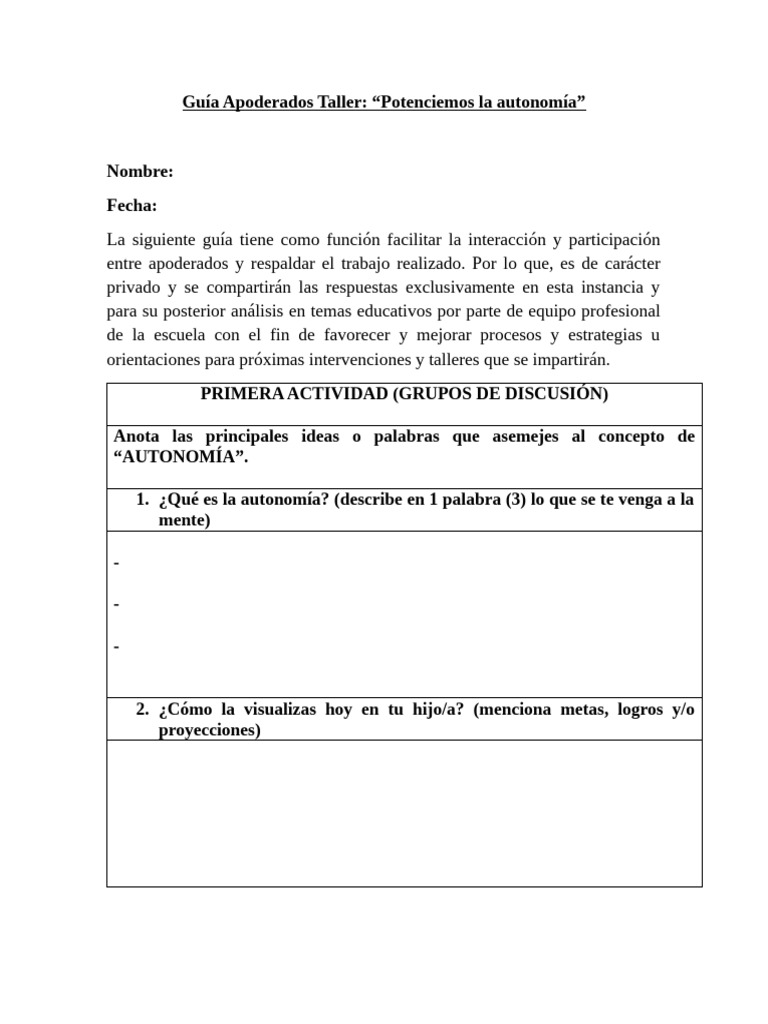Guía Apoderados | PDF | Cognición