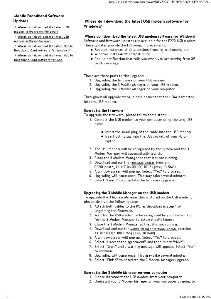 Mobile Broadband Software Updates Guide | PDF