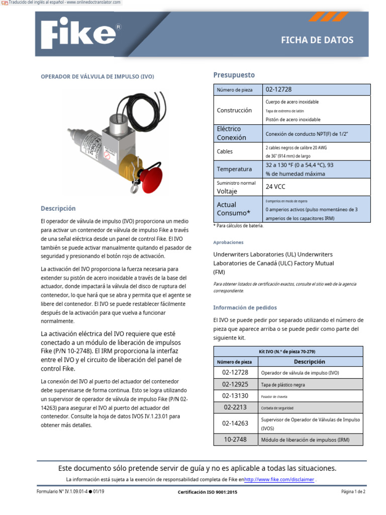 IVO - FIKE | PDF | Bienes manufacturados | Ingenieria Eléctrica