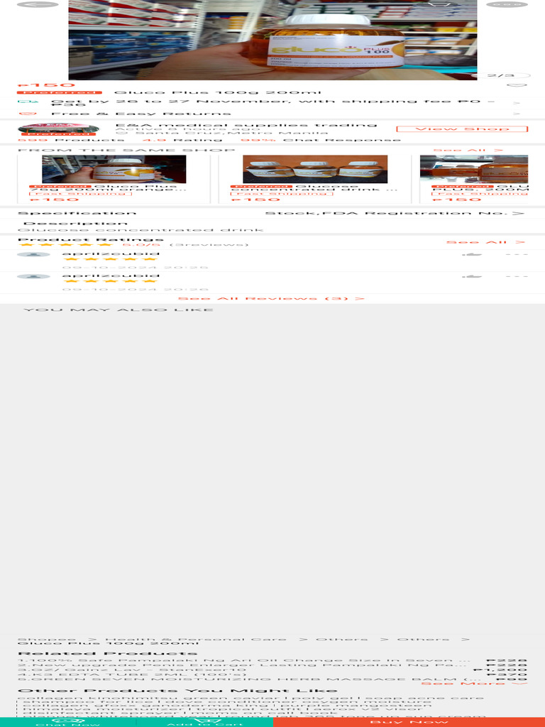 Gluco Plus 100g 200ml - Free Shipping | PDF